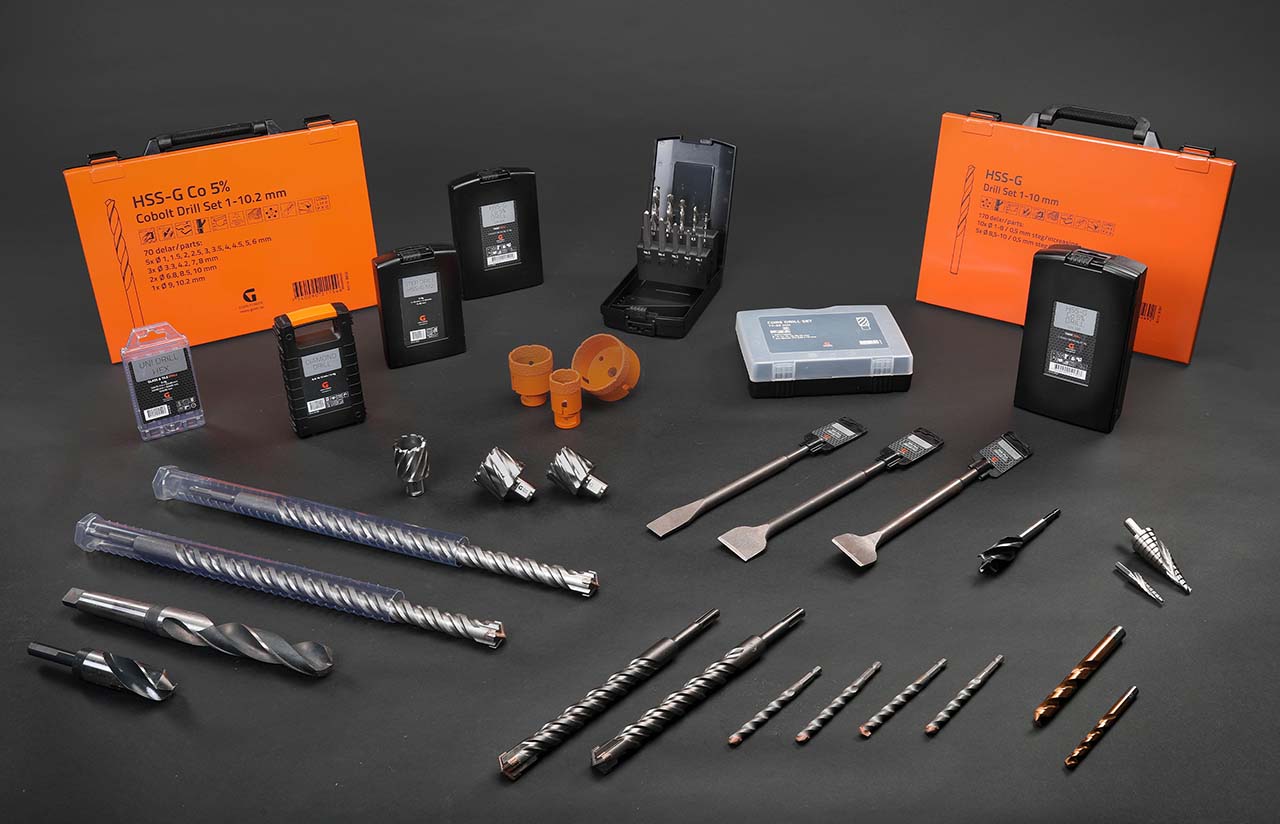 Kakelborrar som passar för att borra i olika material och ytor.