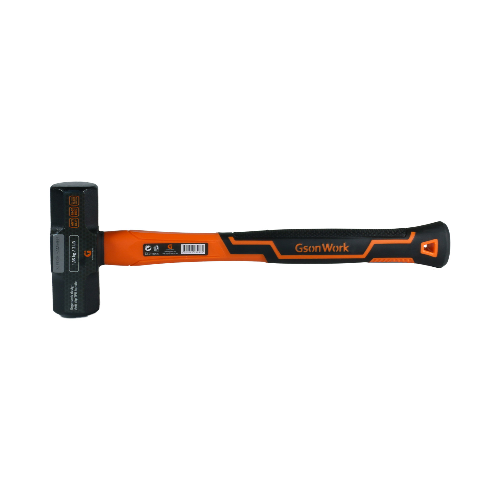 Sledge Hammer TRP Fiberglass Handle 1,35 kg ( 3lb ) - Slägga med ...