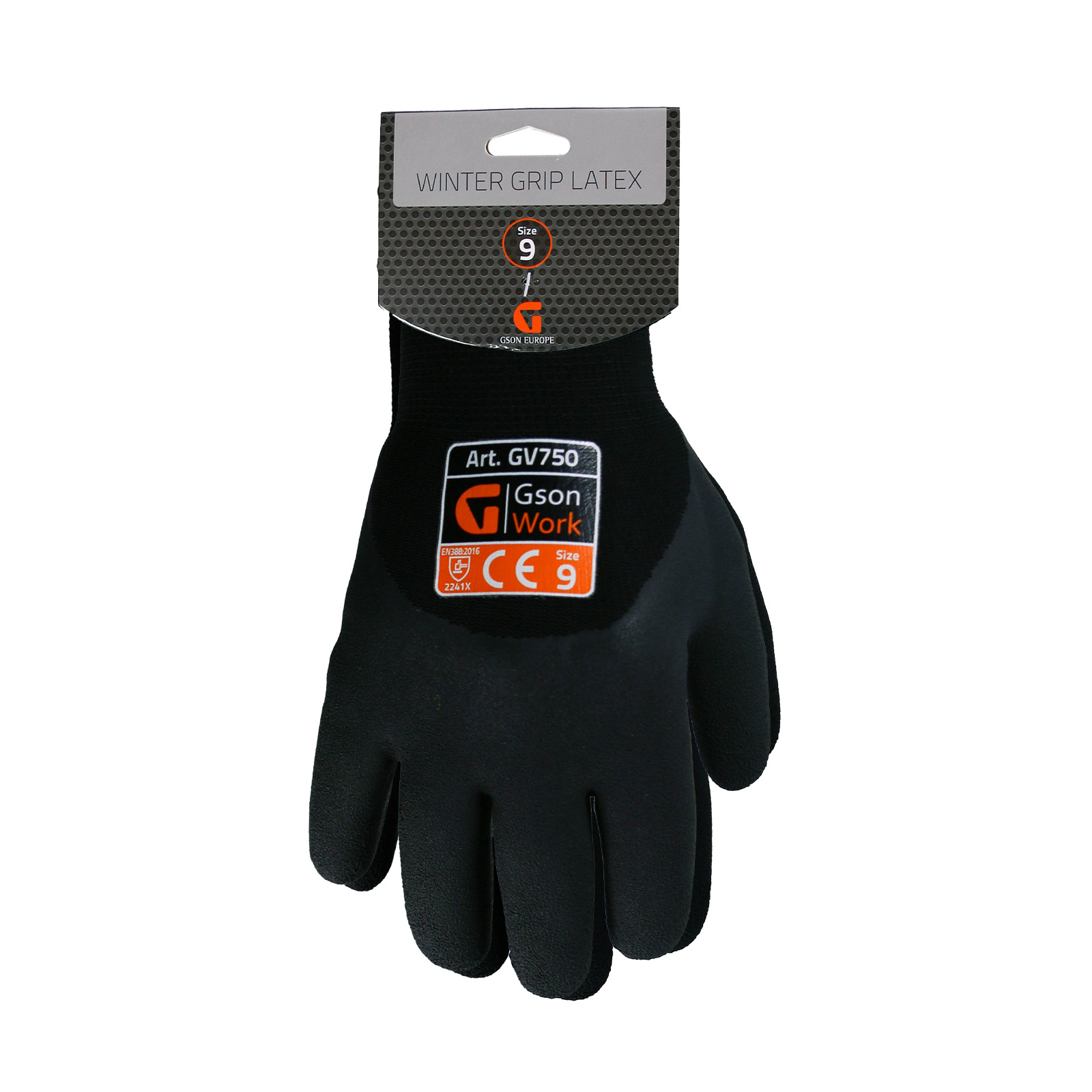 Winter Grip Latex 8 - Sömlös stickad nylonhandske med 3/4 latex ...